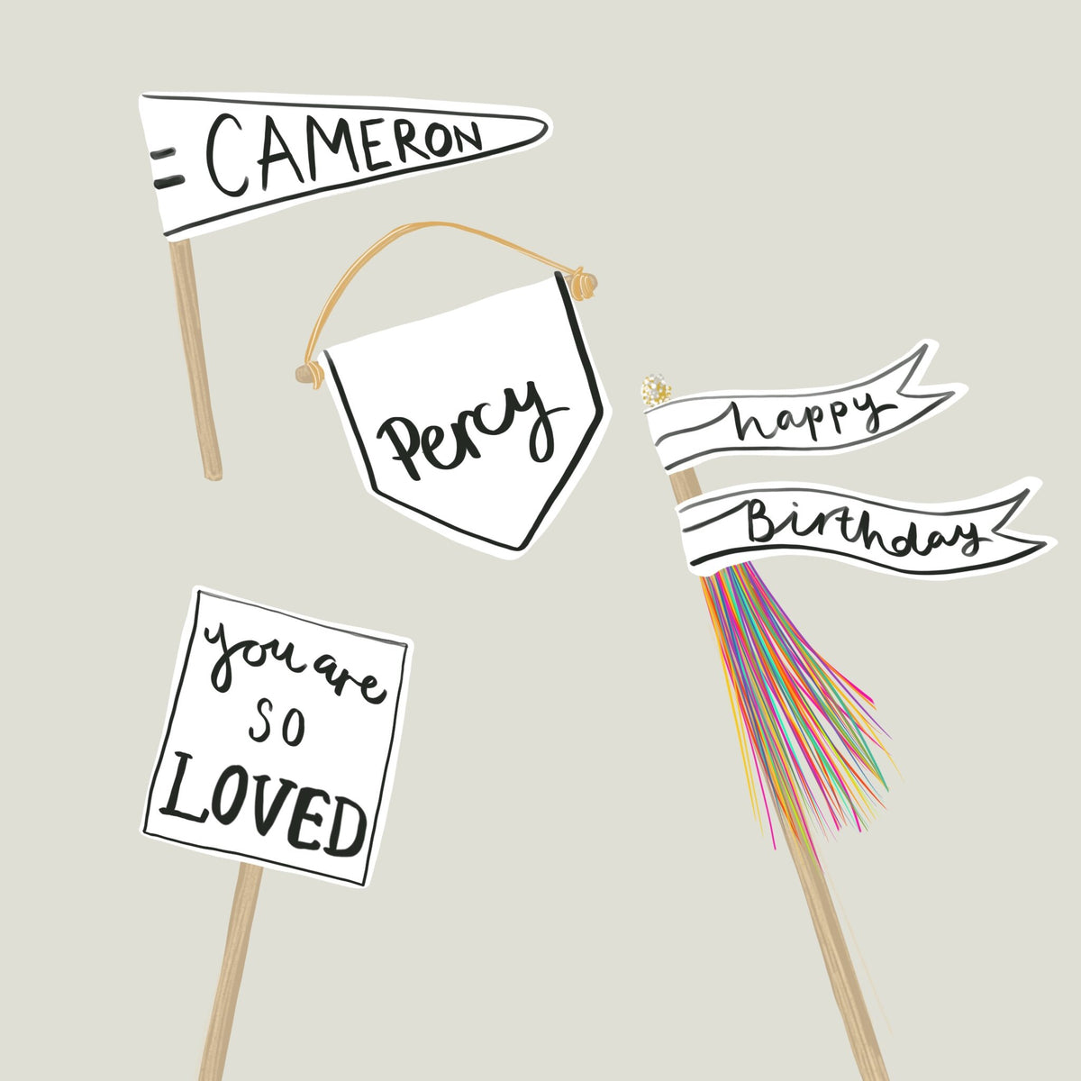 Add a Name Flag/Pennant/Placcard/Single or Double Scroll Flag to your ...